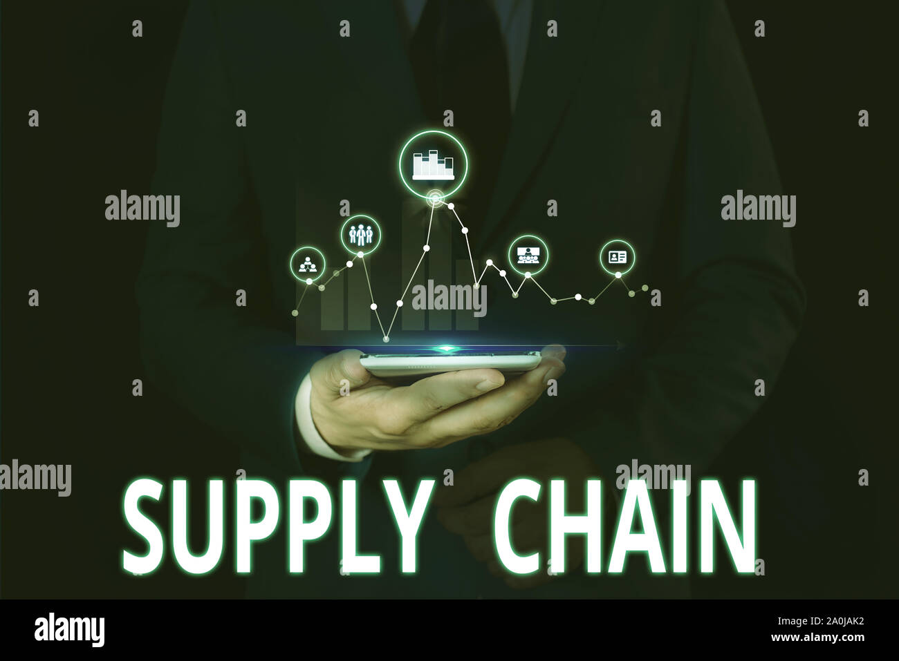 Text Sign Showing Supply Chain Business Photo Showcasing System Of Organization And Processes