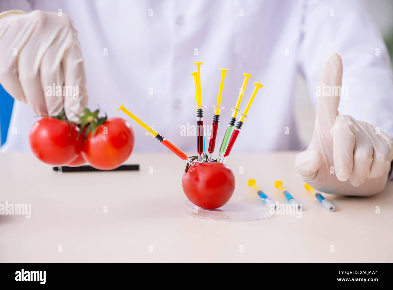 The male nutrition expert testing food products in lab Stock Photo - Alamy
