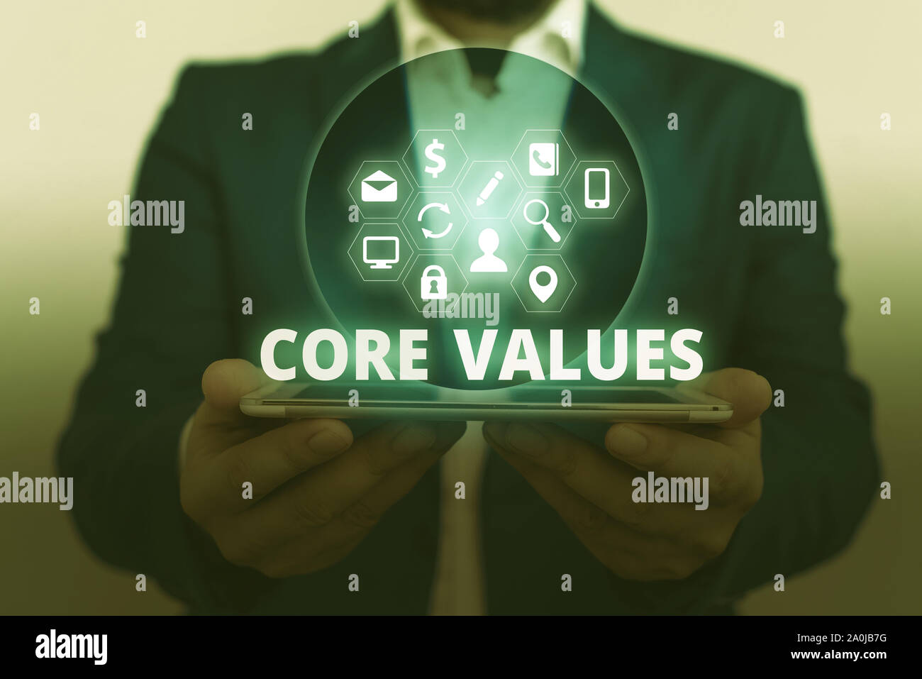 Text sign showing Core Values. Business photo showcasing belief ...