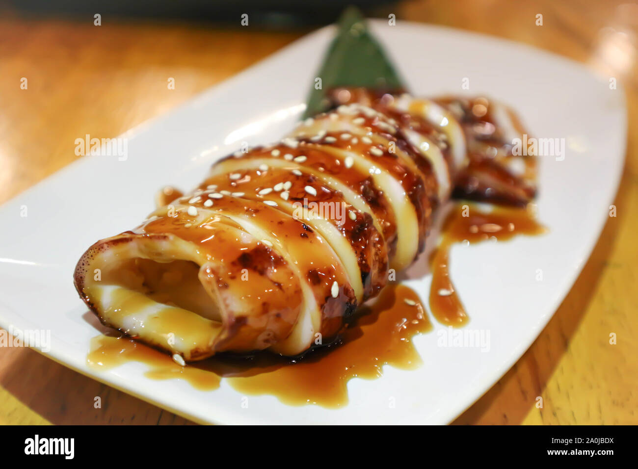 roasted squid or grilled squid, Japanese food Stock Photo - Alamy