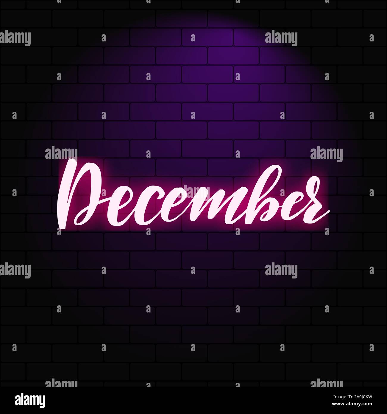 Neon Effect Brick Wall Background Stock Vector Images Alamy