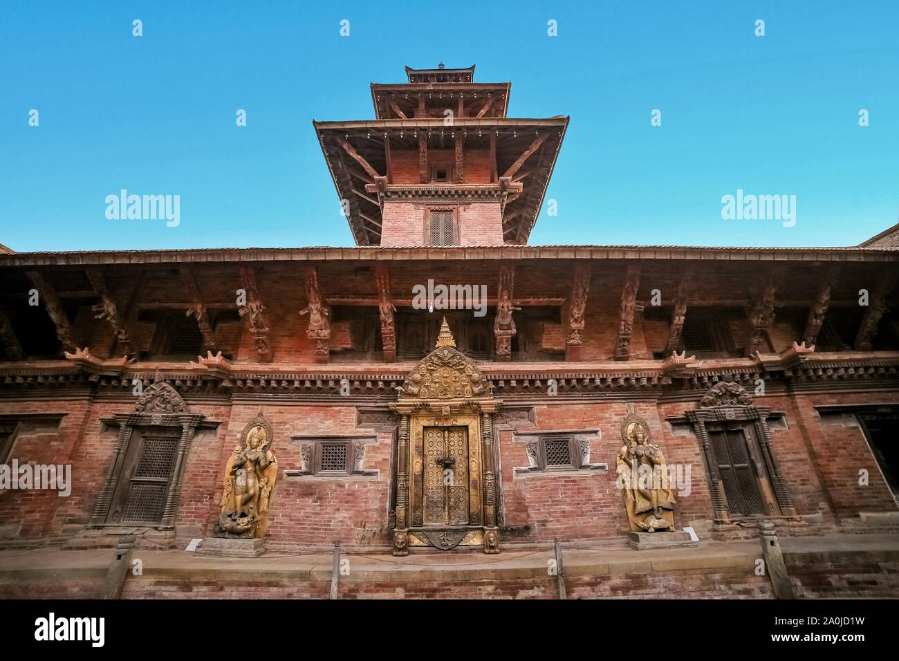 Nepalese traditional style windows, doors and wood carvings on the ...