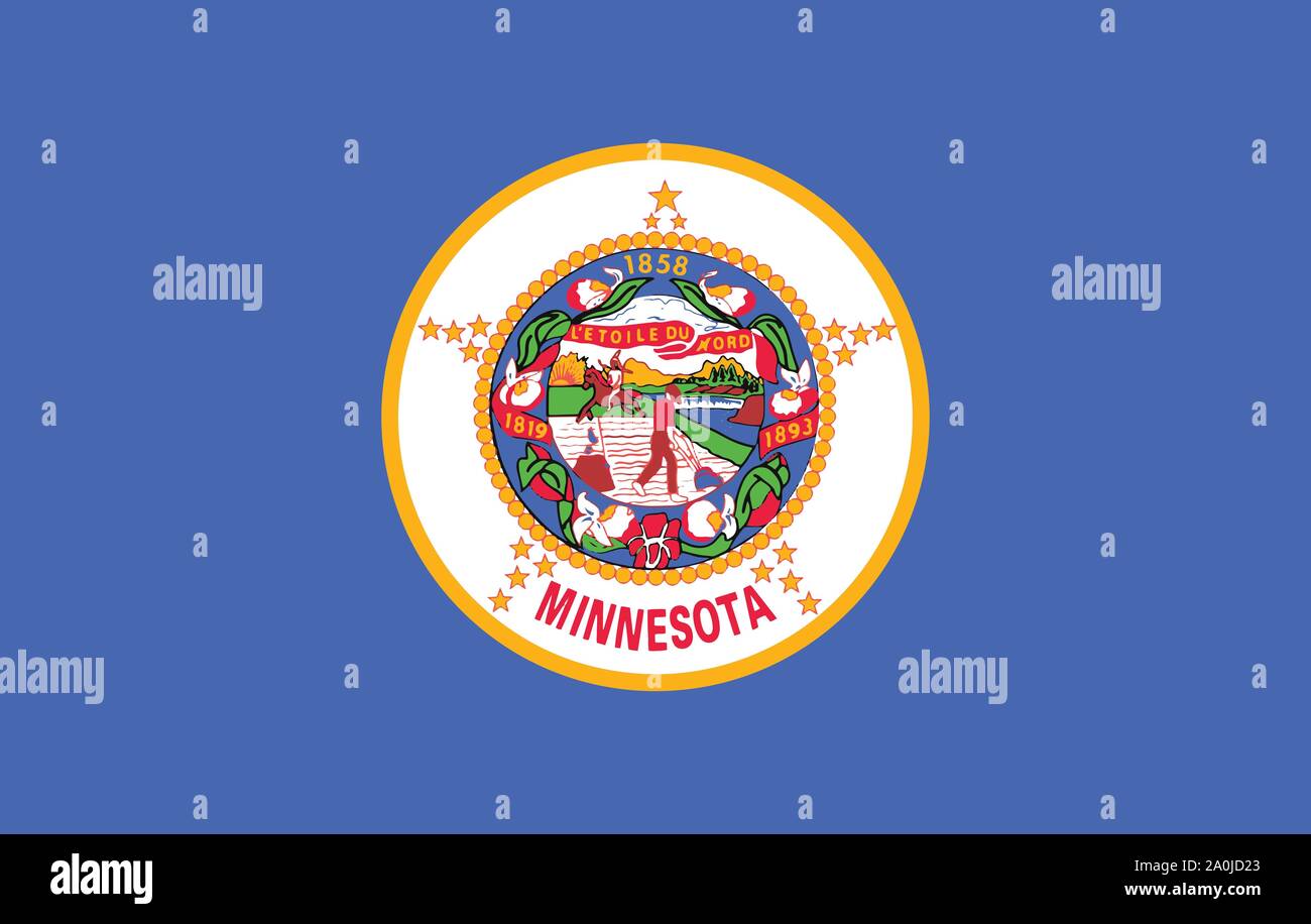 Minnesota State of America flag, vector image Stock Vector Image & Art ...
