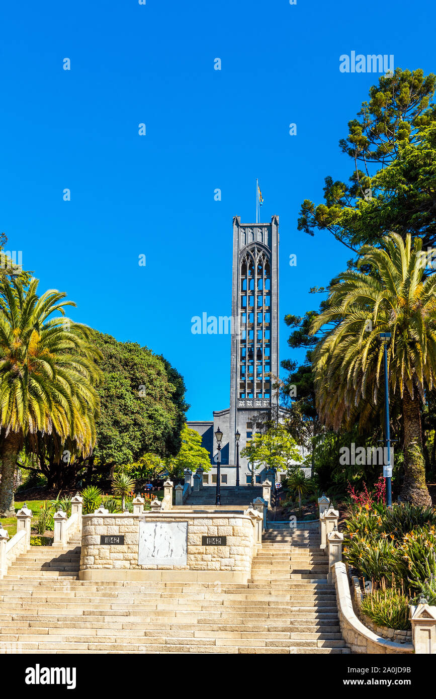 NELSON, NEW ZEALAND - OCTOBER 16, 2018: The Bell Tower of the Christ ...