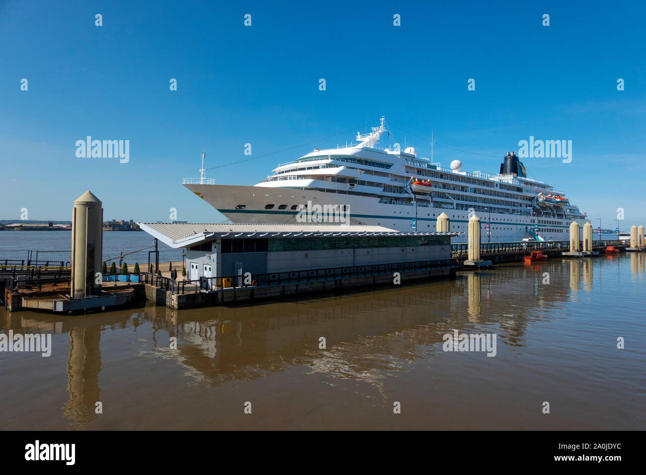 The MS Amadea tour ship docked in Liverpool, England Stock Photo - Alamy