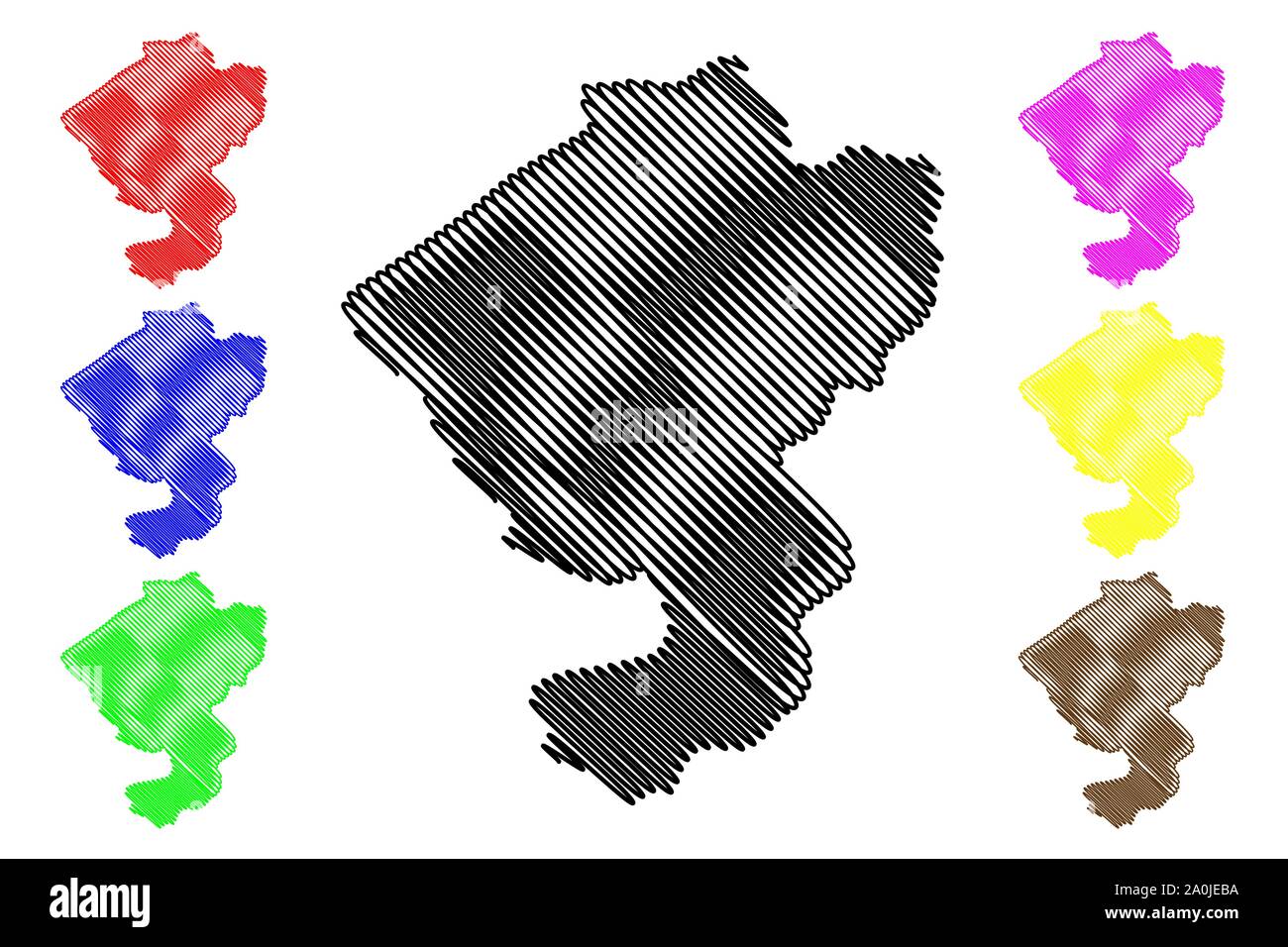 Comayagua Department (Republic of Honduras, Departments of Honduras) map vector illustration ...