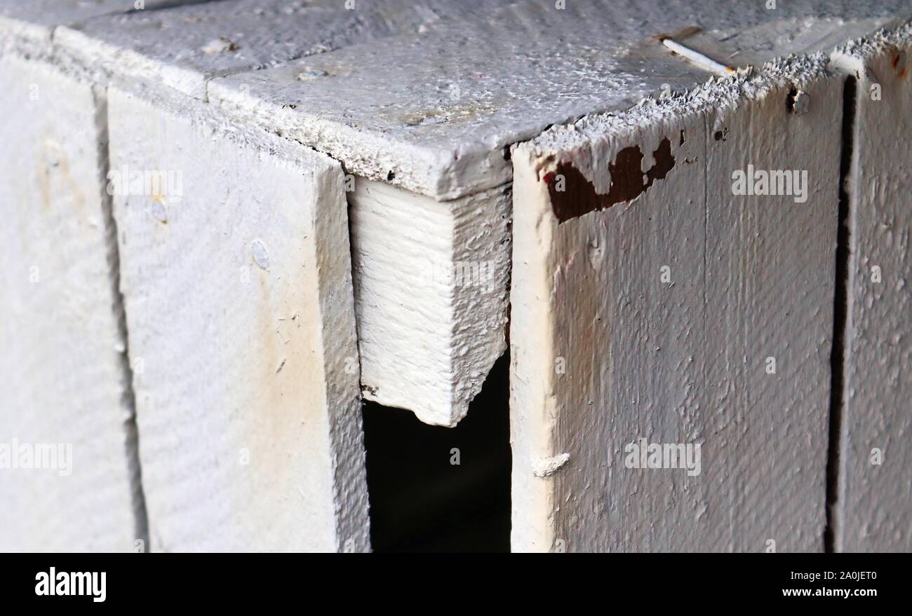 Very old wooden crates with some nails in a close up view Stock Photo ...