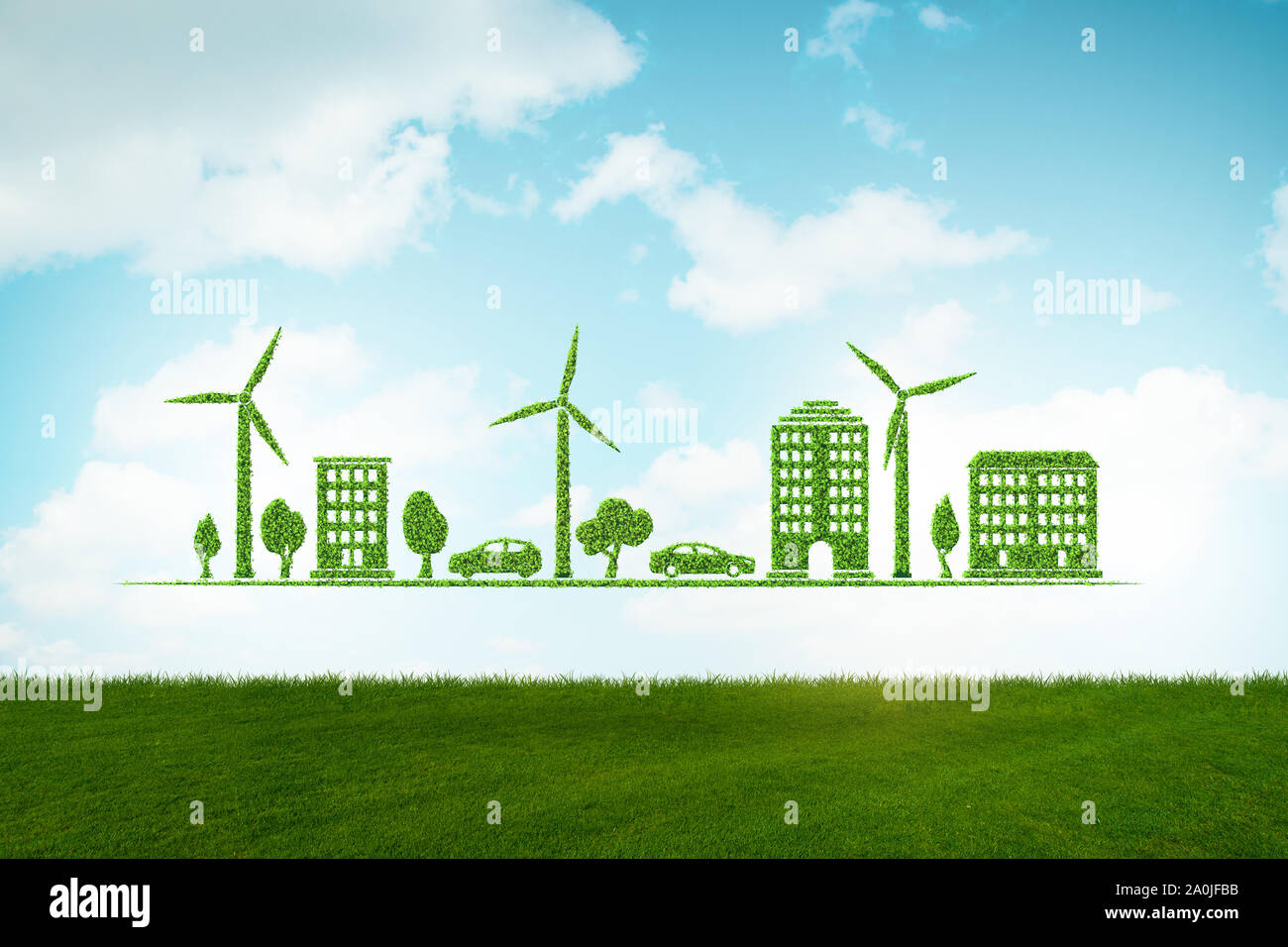 The clean energy and environment - 3d rendering Stock Photo - Alamy