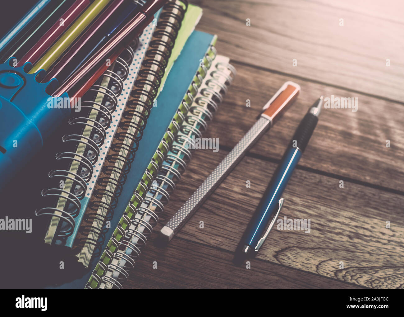 Notebook with pens hi-res stock photography and images - Alamy