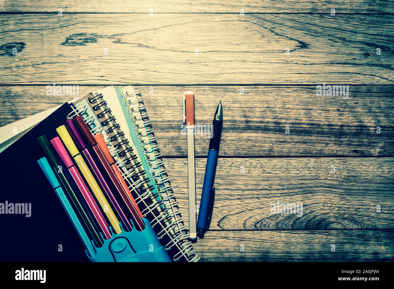 Notebook with pens hi-res stock photography and images - Alamy