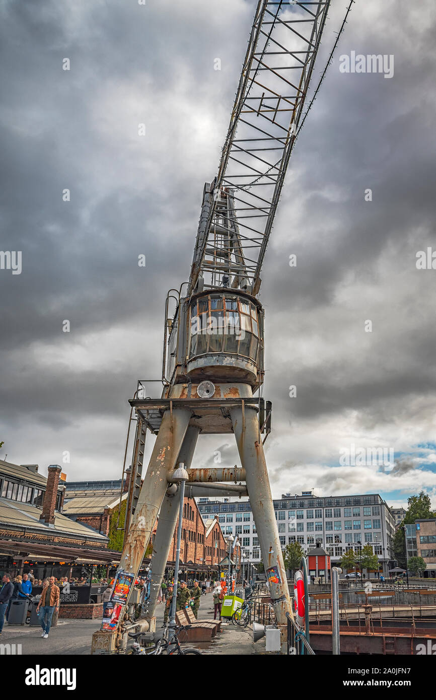 TRONDHEIM, NORWAY - SEPTEMBER 07, 2019: A modern shopping centre ...