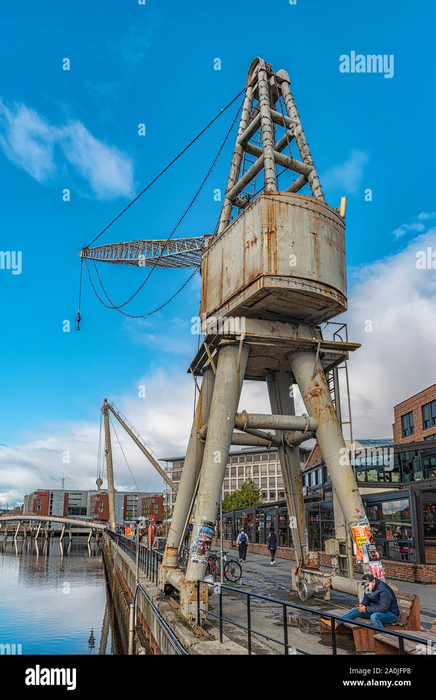 TRONDHEIM, NORWAY - SEPTEMBER 07, 2019: A modern shopping centre ...