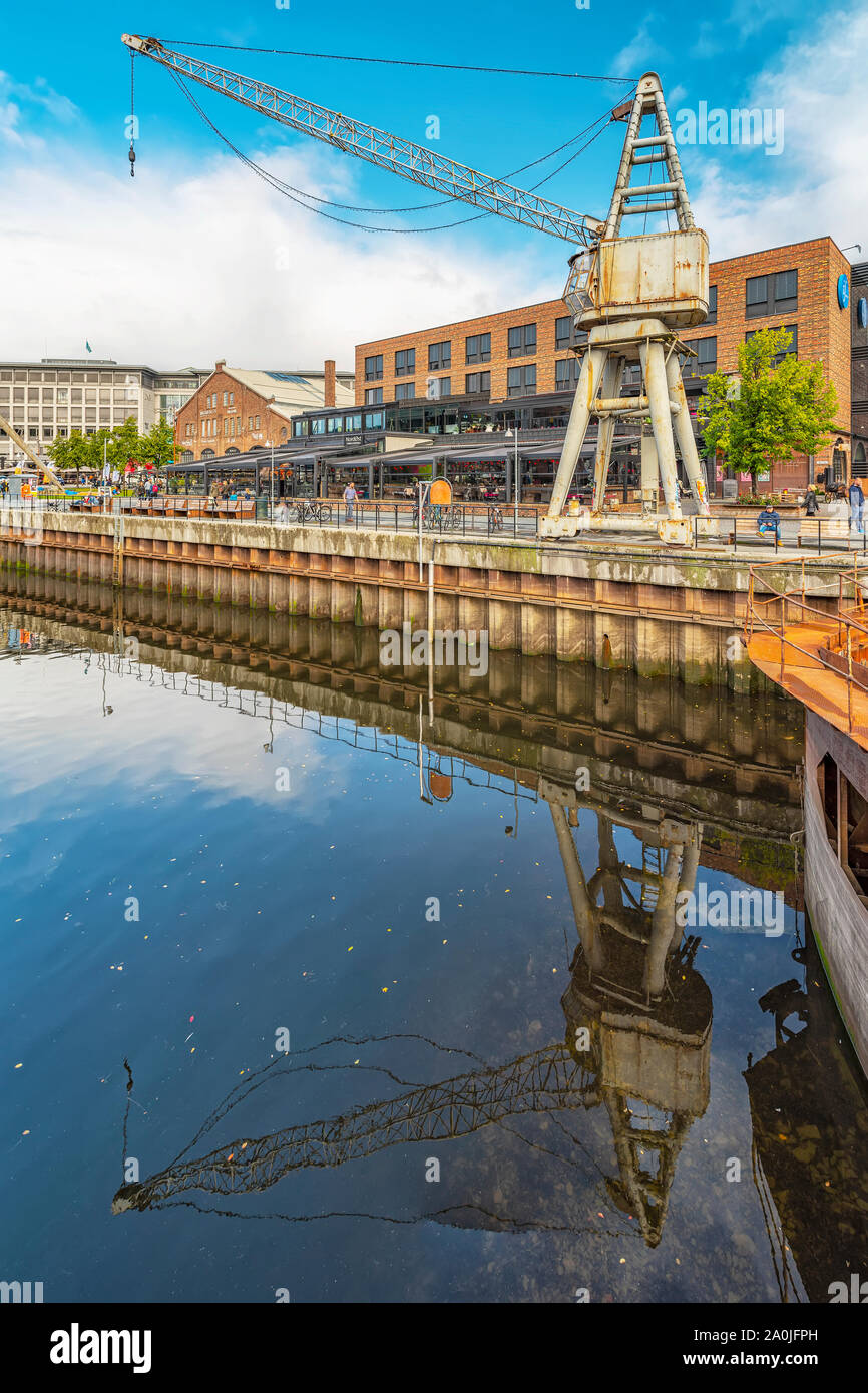 TRONDHEIM, NORWAY - SEPTEMBER 07, 2019: A modern shopping centre ...