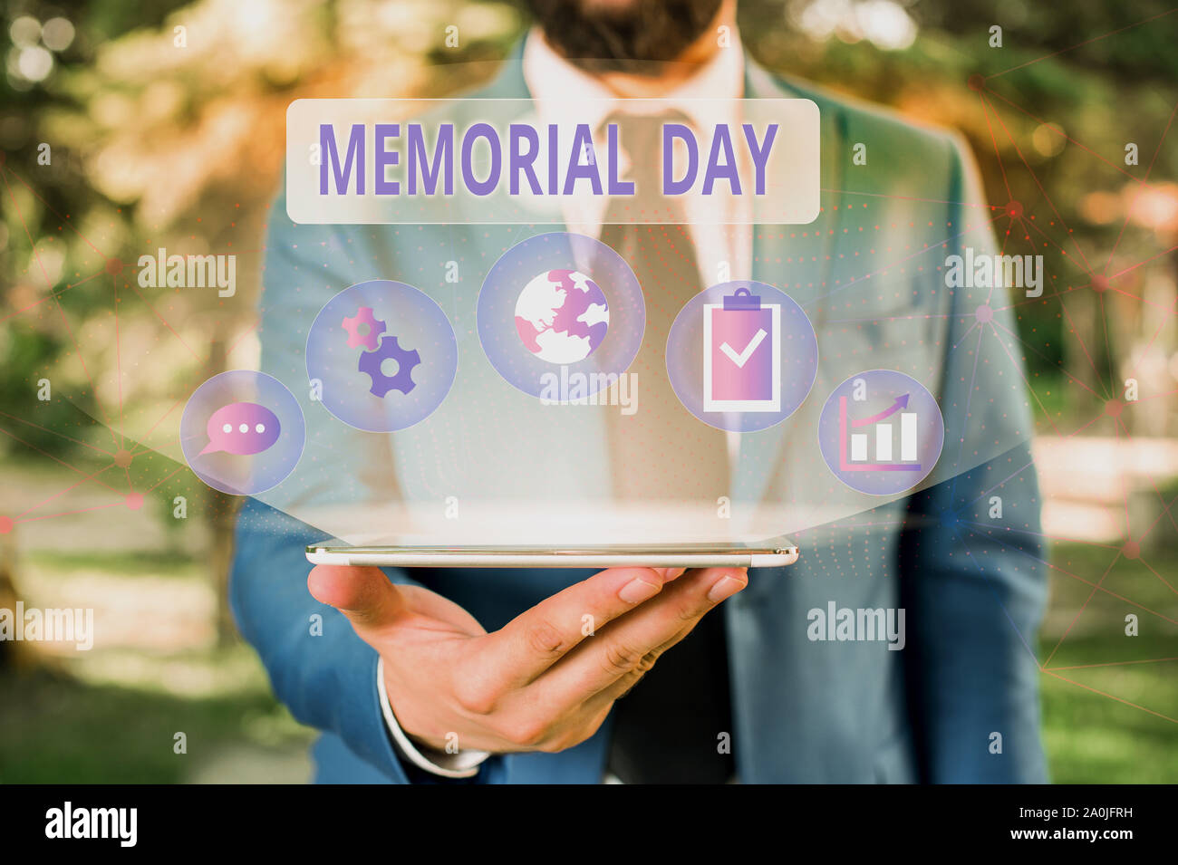 Handwriting text Memorial Day. Conceptual photo To honor and ...