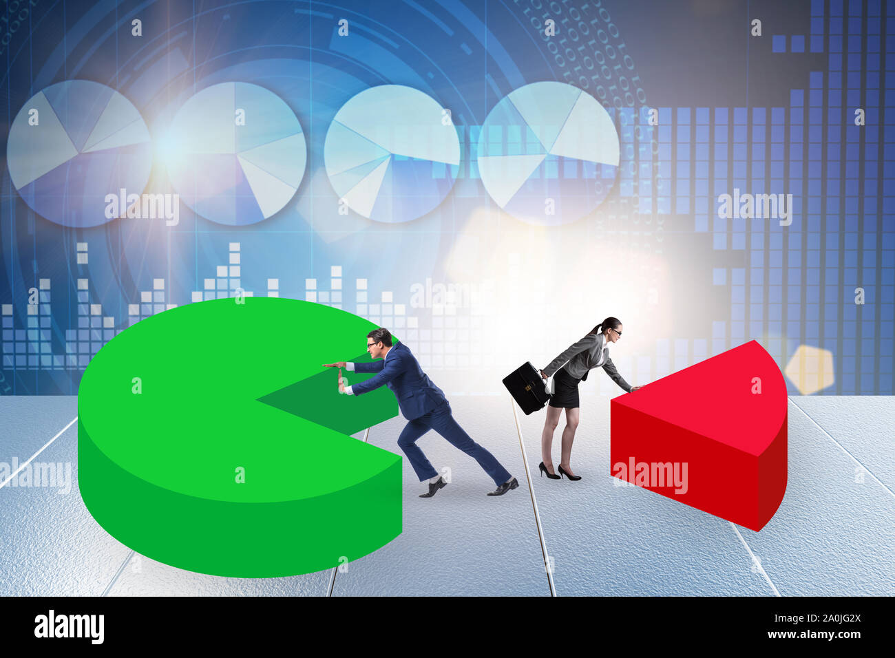 Business analytics concept with the pie chart Stock Photo - Alamy