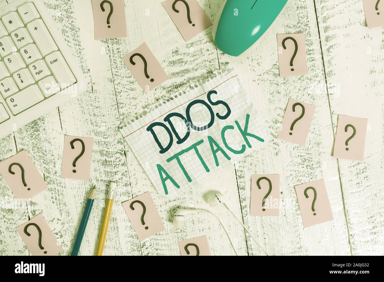 Writing note showing Ddos Attack. Business concept for perpetrator ...