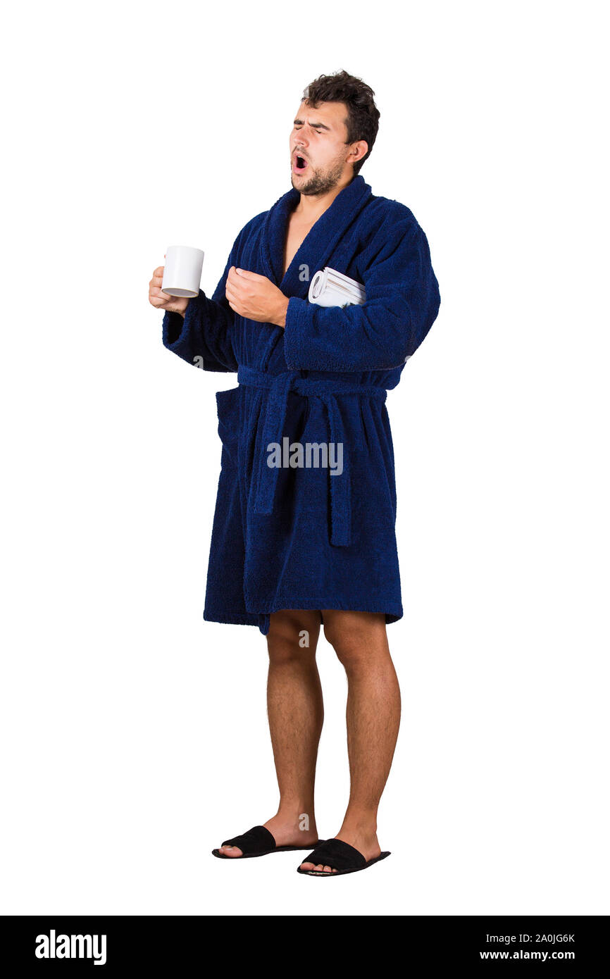 Unshaven man in blue Cut Out Stock Images & Pictures - Alamy