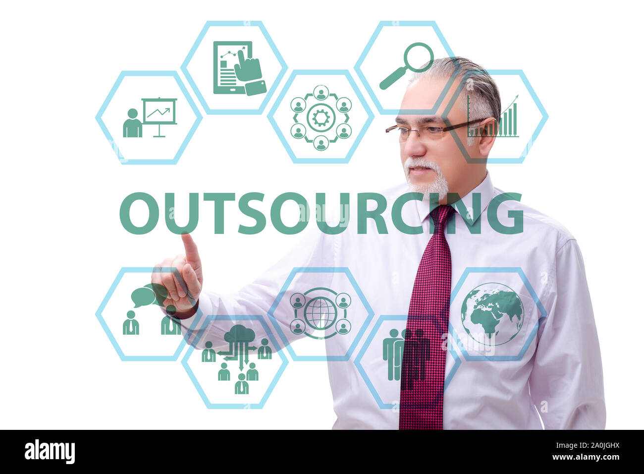 The concept of outsourcing in modern business Stock Photo - Alamy