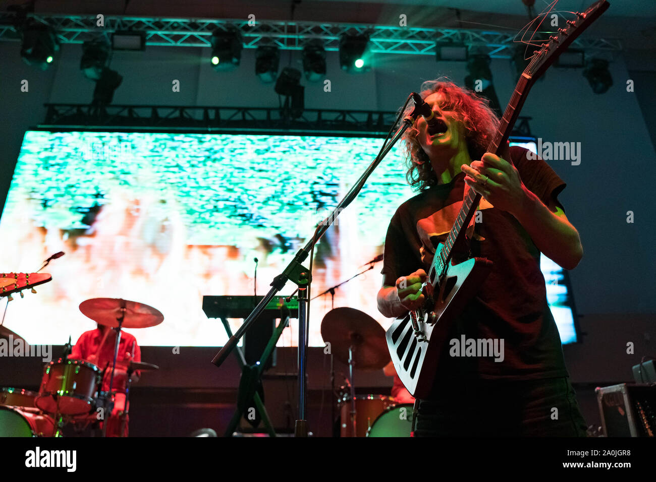 American psych-rock band King Gizzard & the Lizard Wizard performing at ...