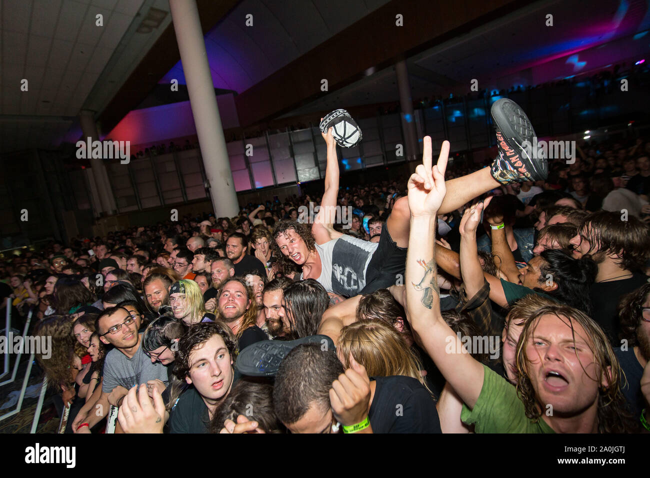 The crowd at the King Gizzard & the Lizard Wizard concert at the ...