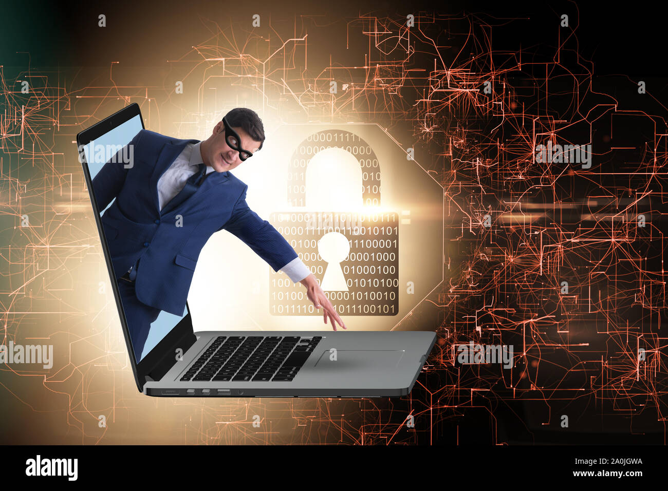 The hacker man trying to steal personal data Stock Photo - Alamy