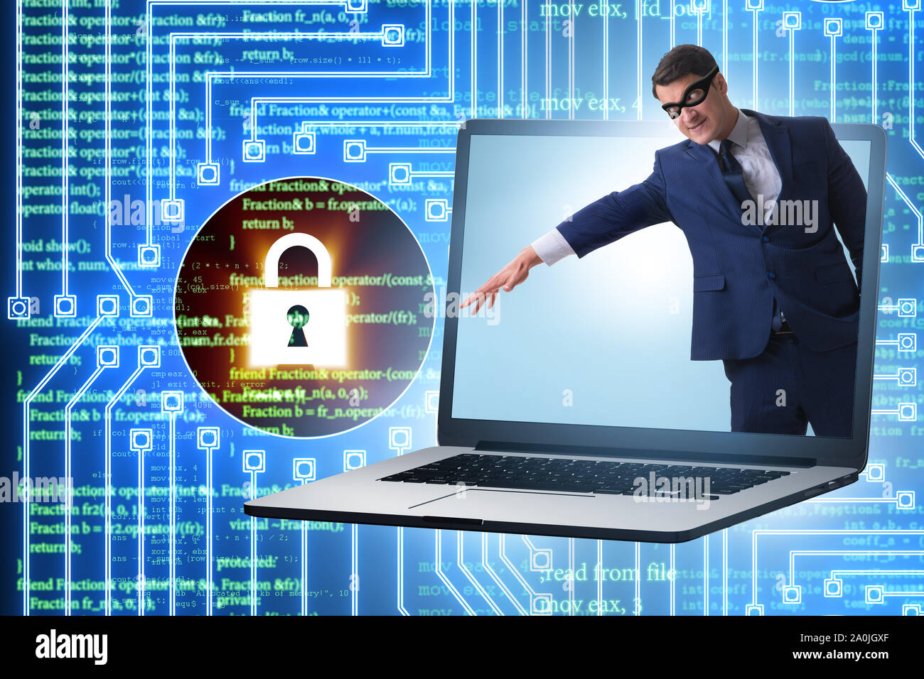 The hacker man trying to steal personal data Stock Photo - Alamy