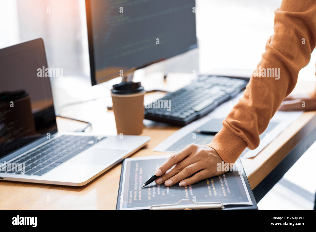 Pensive young software engineer hi-res stock photography and images - Alamy