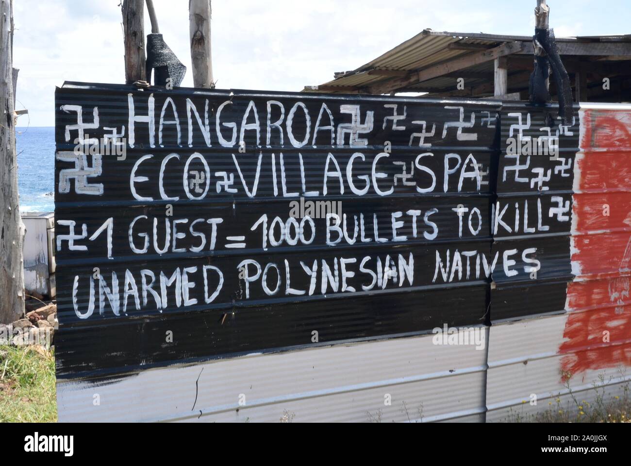 Easter Island separatist protest Stock Photo - Alamy