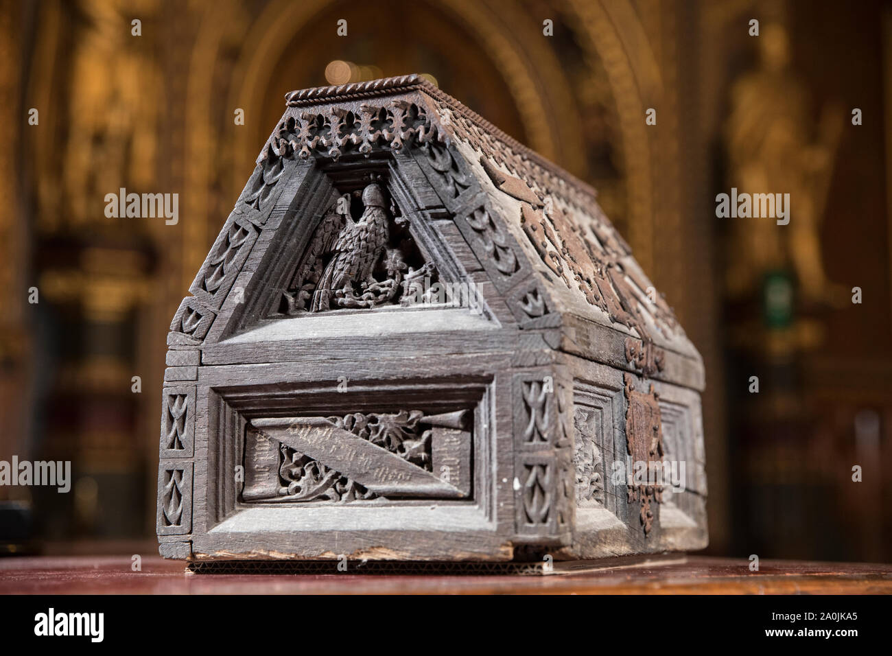 Long-lost Pugin parliamentary letterbox, inside the Royal Gallery ...