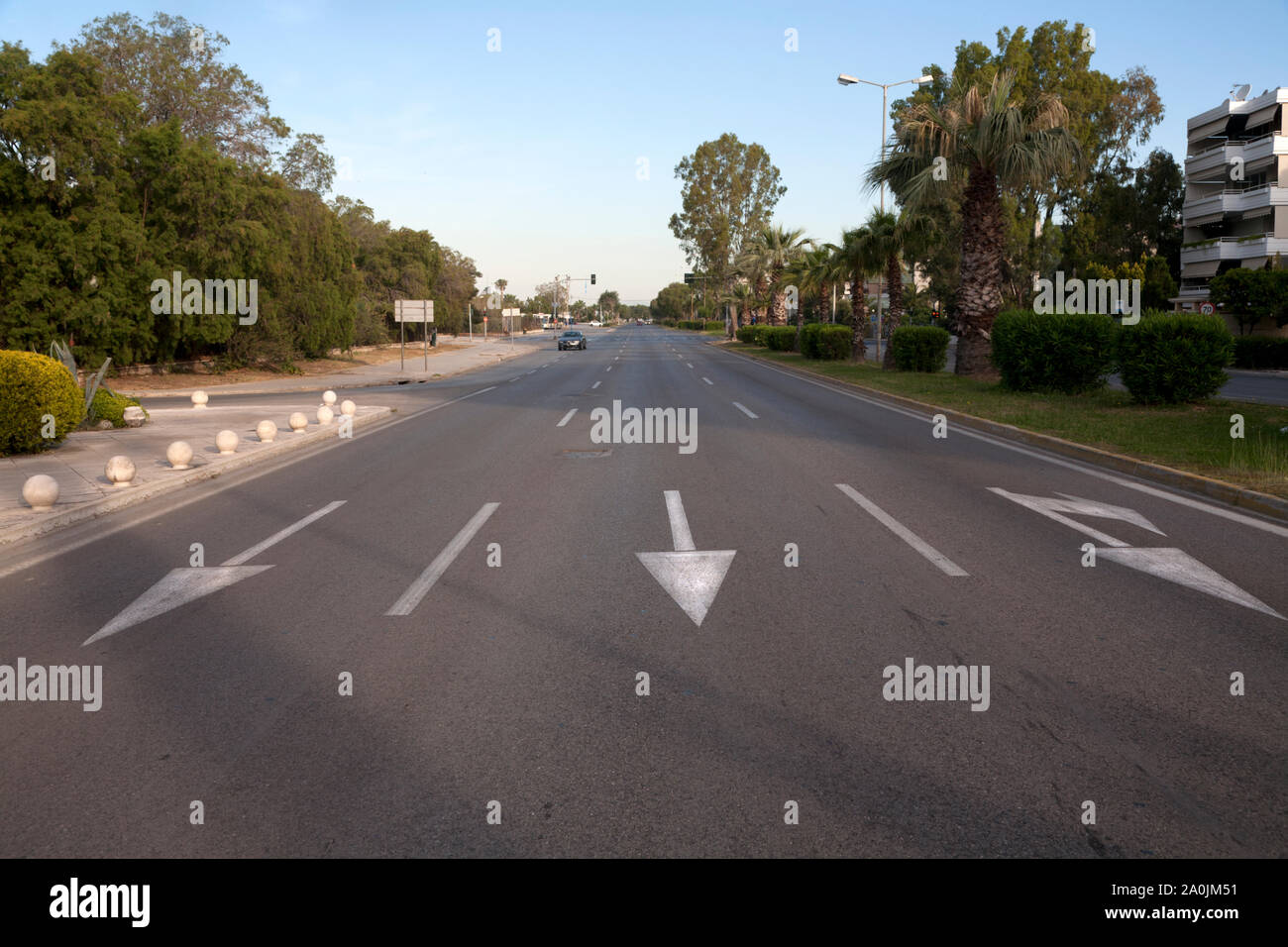 Car with road direction arrows hi-res stock photography and images - Alamy