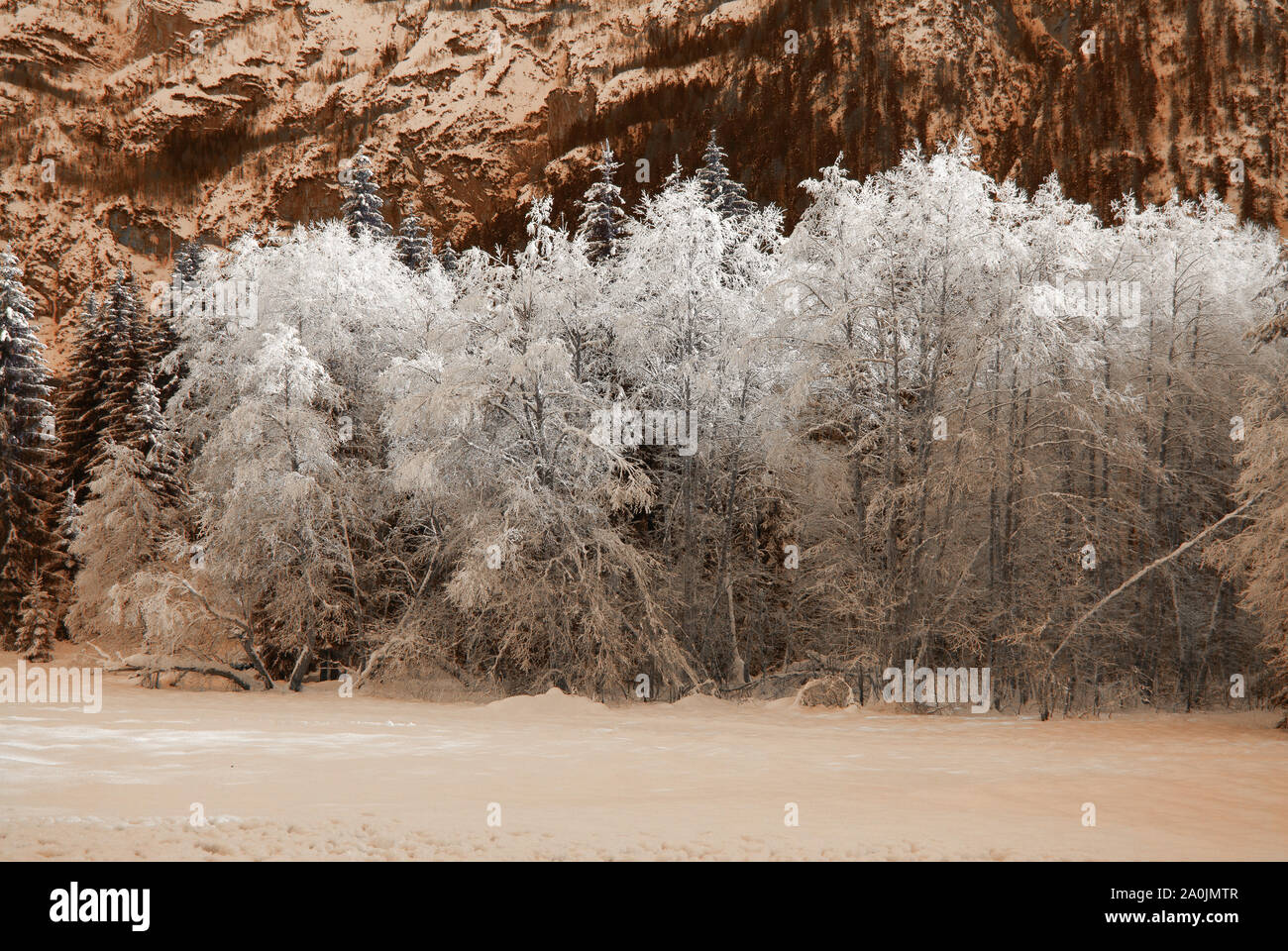 the great cold in the high mountains Stock Photo - Alamy