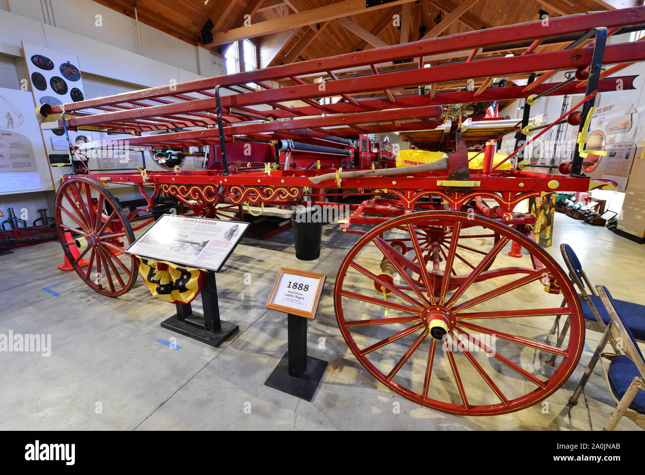 Hand drawn Ladder wagon Stock Photo - Alamy