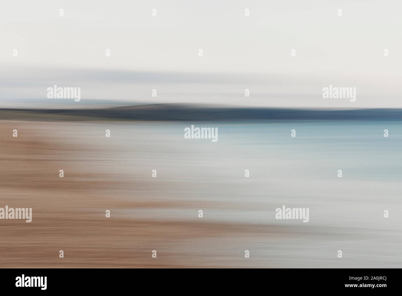Abstract View of Ocean, Beach and Headland Stock Photo - Alamy
