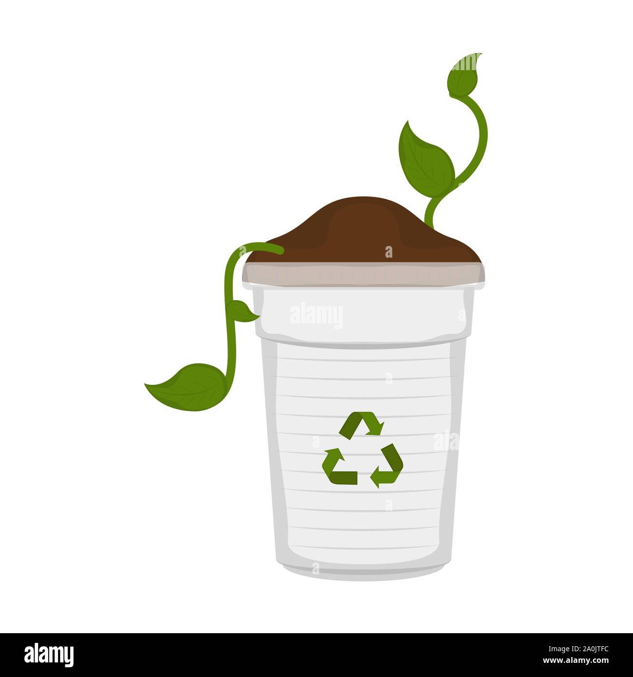 Recycling plant cup Cut Out Stock Images & Pictures - Alamy