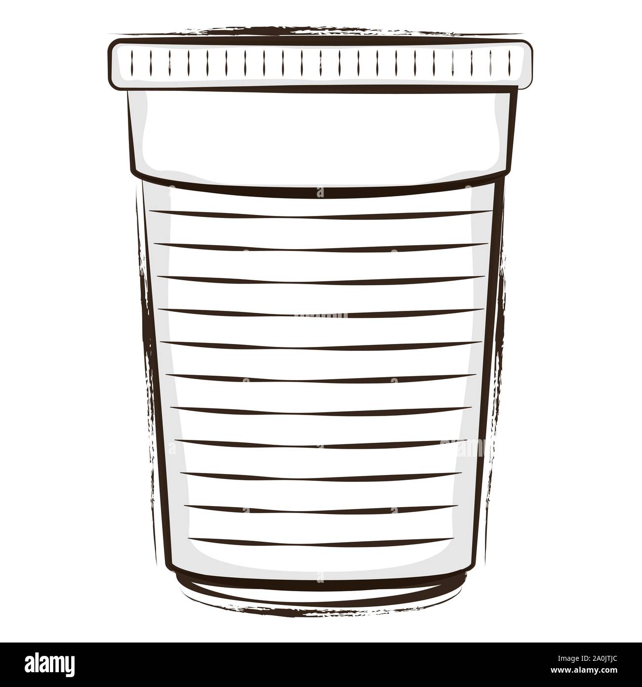 Sketch of a paper glass - Vector illustration Stock Vector Image & Art ...