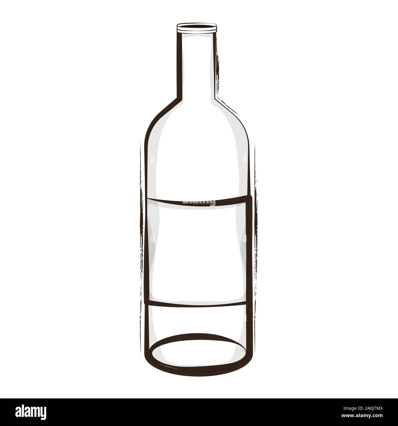 Isolated sketch of a bottle - Vector illustration Stock Vector Image ...
