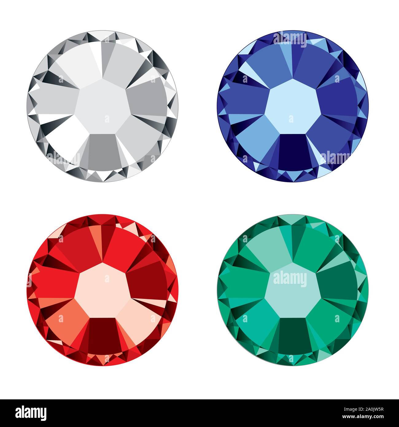 Full vector diamond strass isolated on a white background Stock Vector ...