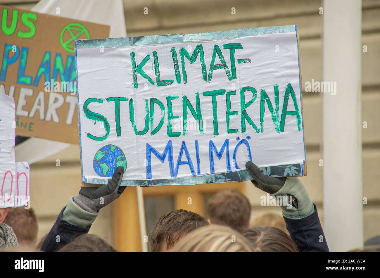 Malmo, Sweden, 20th of September, 2019; Hundreds of people of all ages ...