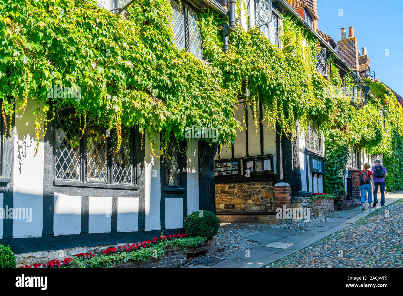 RYE, UK - SEPTEMBER 15, 2019:A small English town of Rye with it's ...