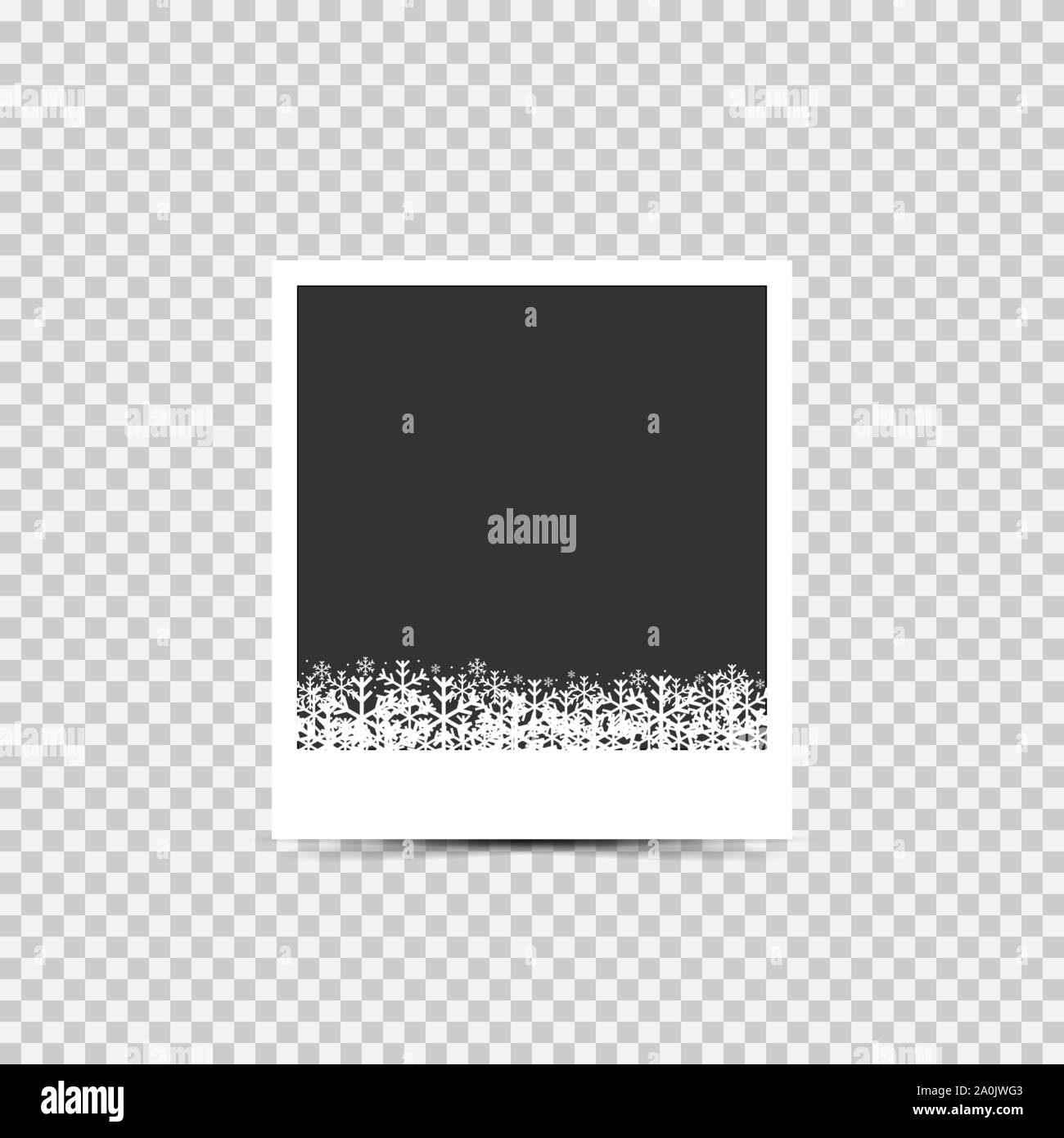 Photo square frame snow Stock Vector Images - Alamy