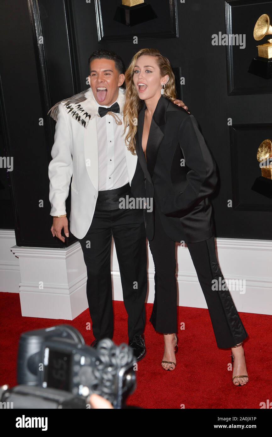 Los Angeles, CA, USA. Miley Cyrus, Kawika Lum-Nelmida at 61st Annual ...