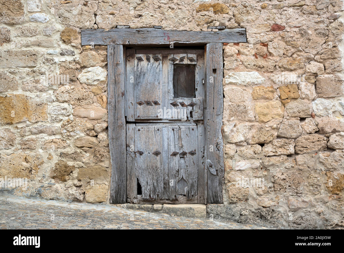 Wooden Door in Village of Frias, Burgos, Spain Stock Photo - Alamy