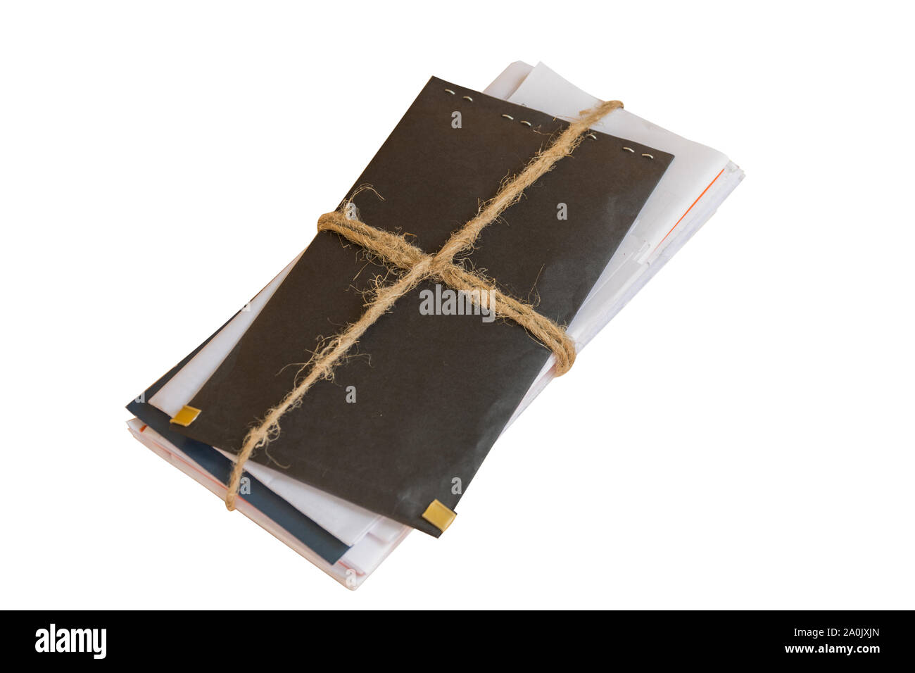 Stack of letters isolated on white background. Vintage mail Stock Photo ...