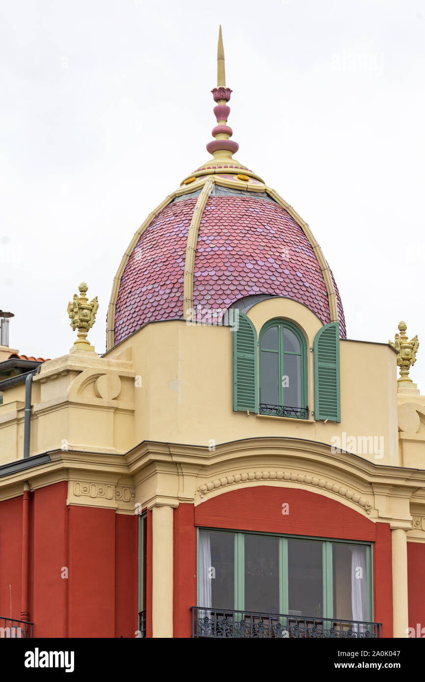 Colourful Dome at Building in Nice France Stock Photo - Alamy