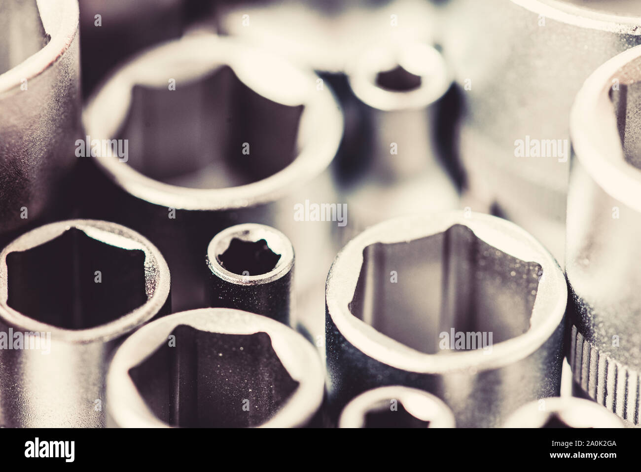 Tools for repair. Chrome mechanics tools set. Shop socket sets hand ...