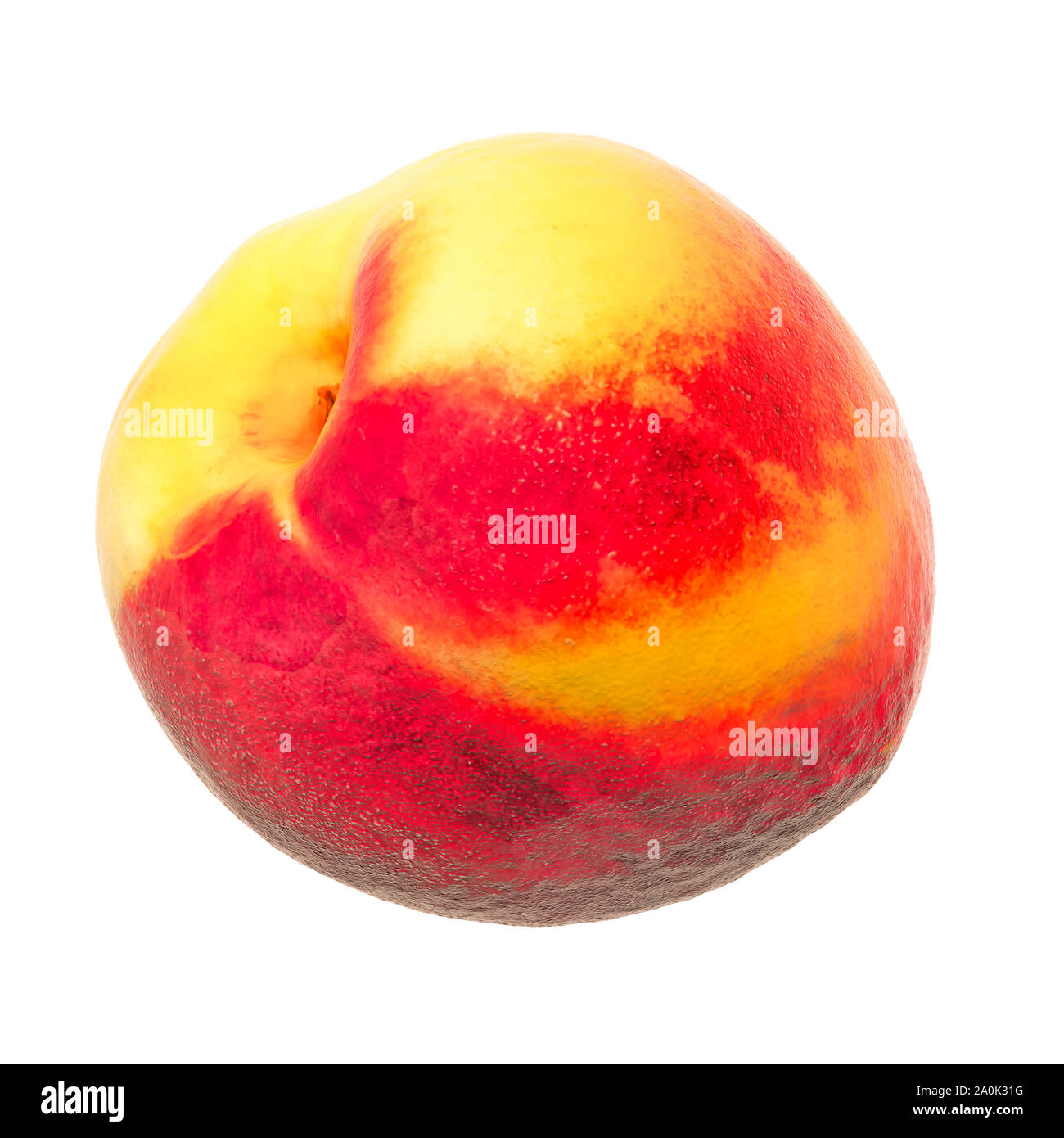 Nectarine fruit close-up 3d rendering with realistic texture Stock ...