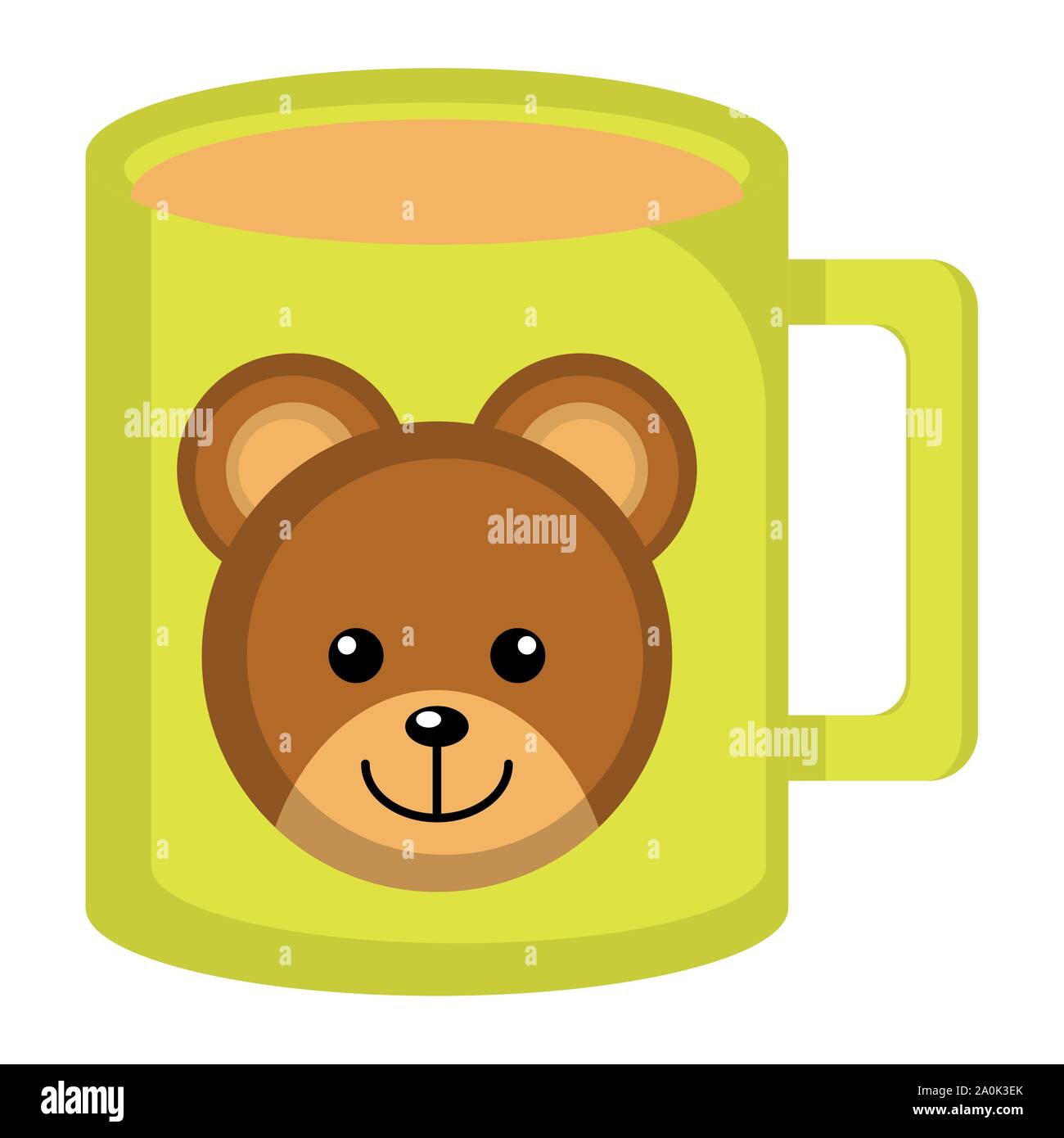 Isoalted mug image with a teddy bear - Vector Stock Vector Image & Art ...