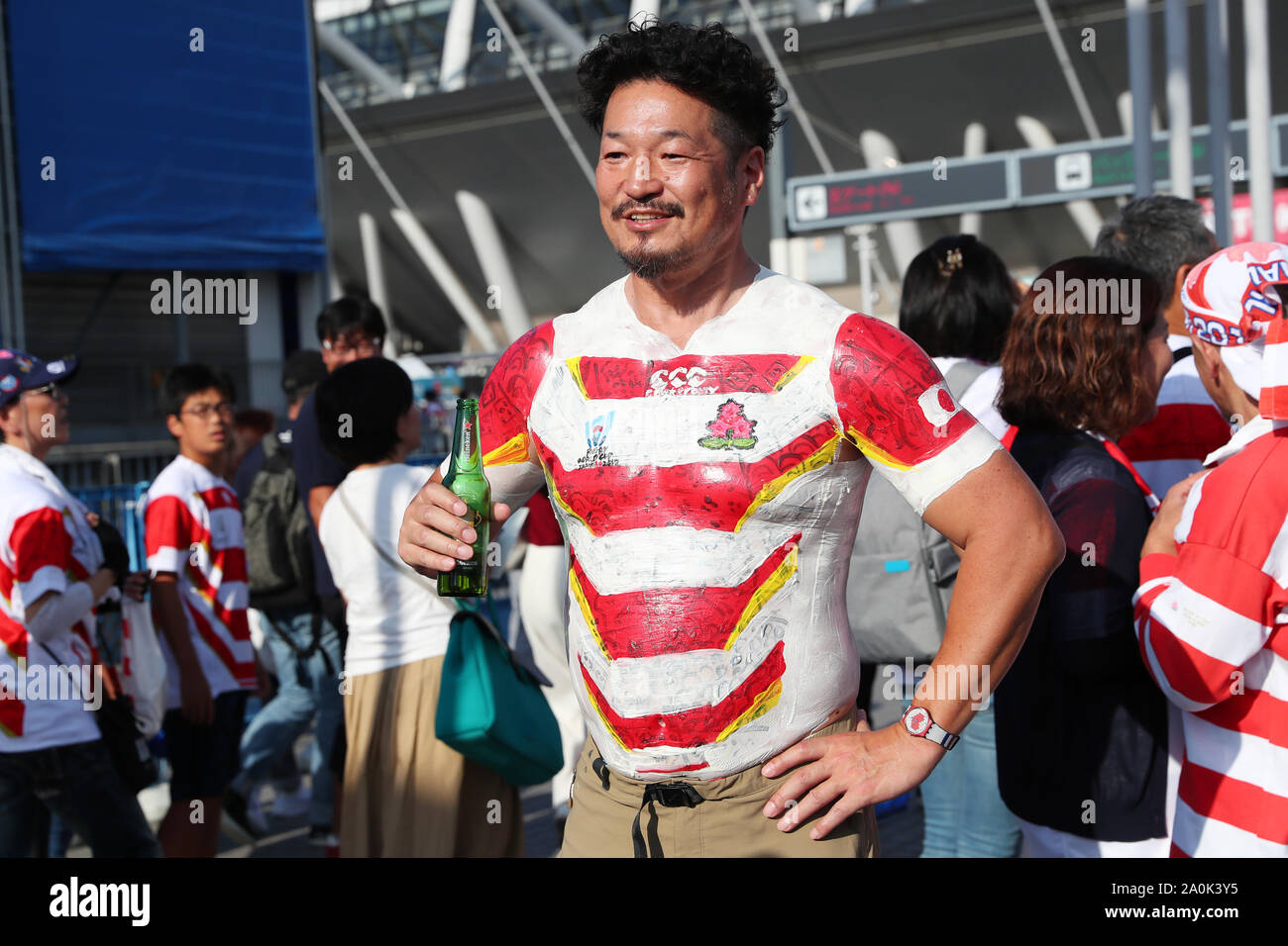 Tokyo, Japan. 20th Sep, 2019. Japan fans Rugby : 2019 Rugby World Cup ...