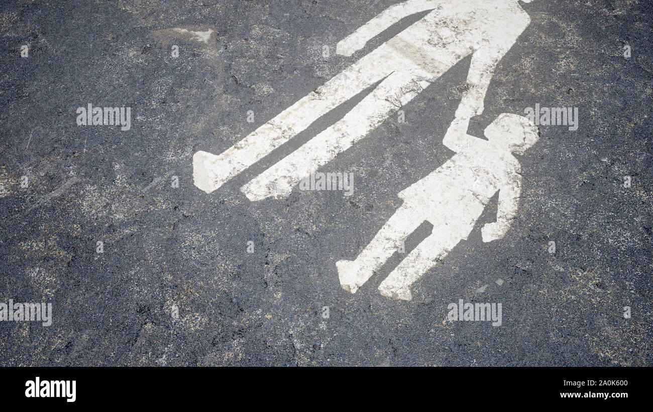 Electric scooter drives on the pedestrian path - 3D rendering Stock ...