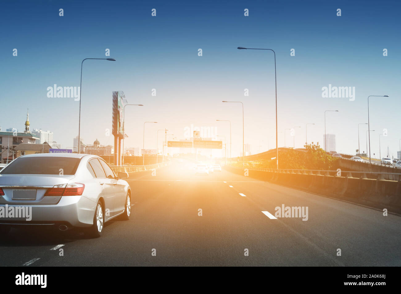 Car driving on road,Car drive on high way road Stock Photo - Alamy